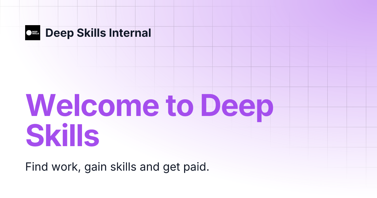 Welcome to Deep Skills | Deep Skills Internal